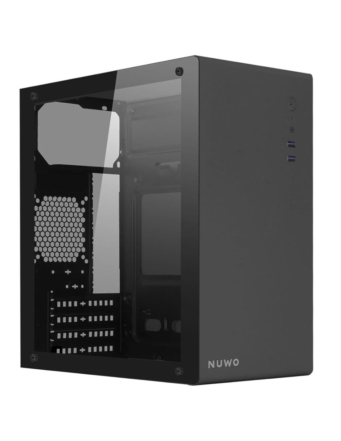 Nuwo Eguera A111 Case Micro ATX Nero con Pannello in Vetro
